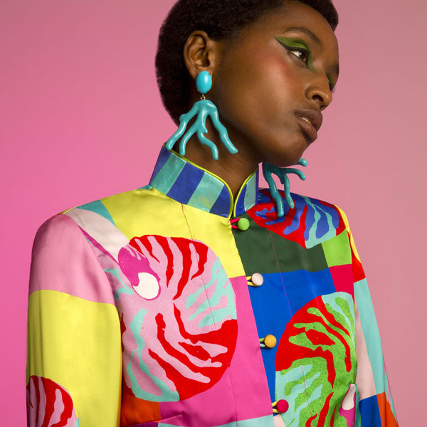 Moon Shell Verdon Nehru Jacket - Beatrice von Tresckow Designs